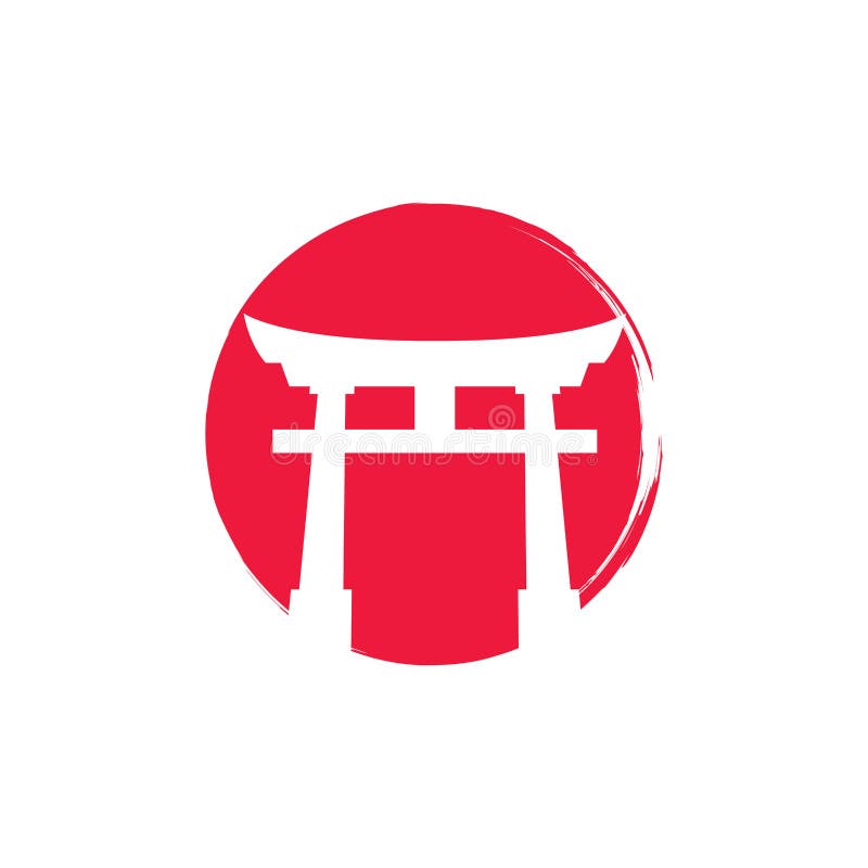 Japanese Torii Gate Illustration, Simple Torii Gate Sign Logo Design ...