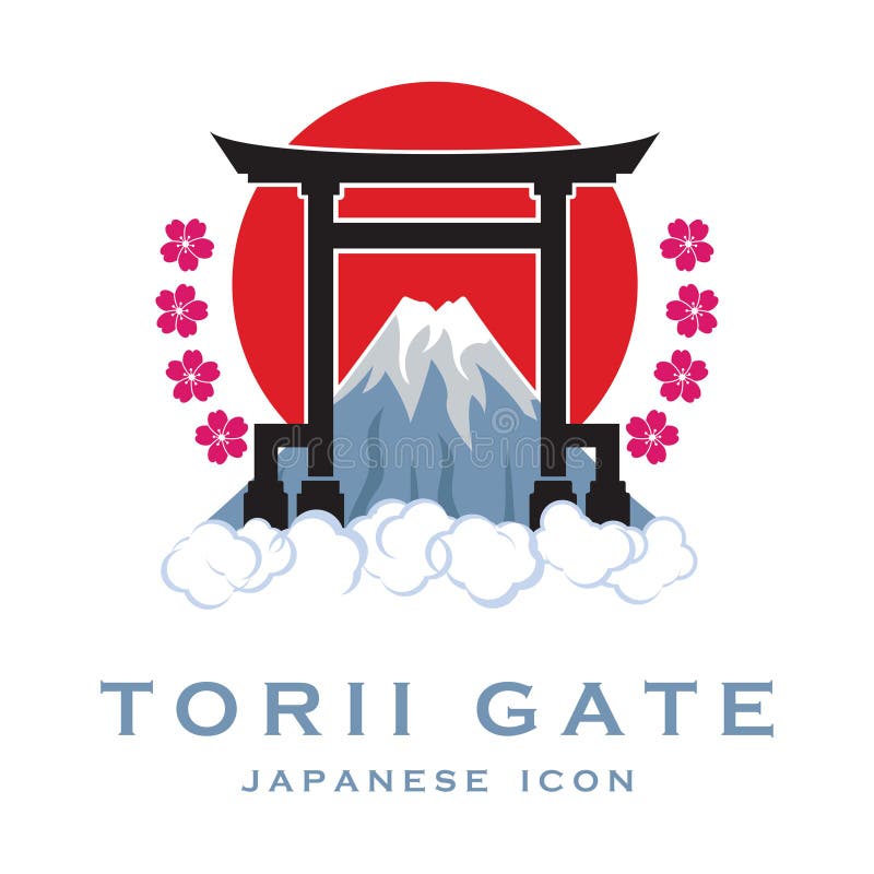 Japanese Torii Gate Vector and Illustration Stock Vector - Illustration ...