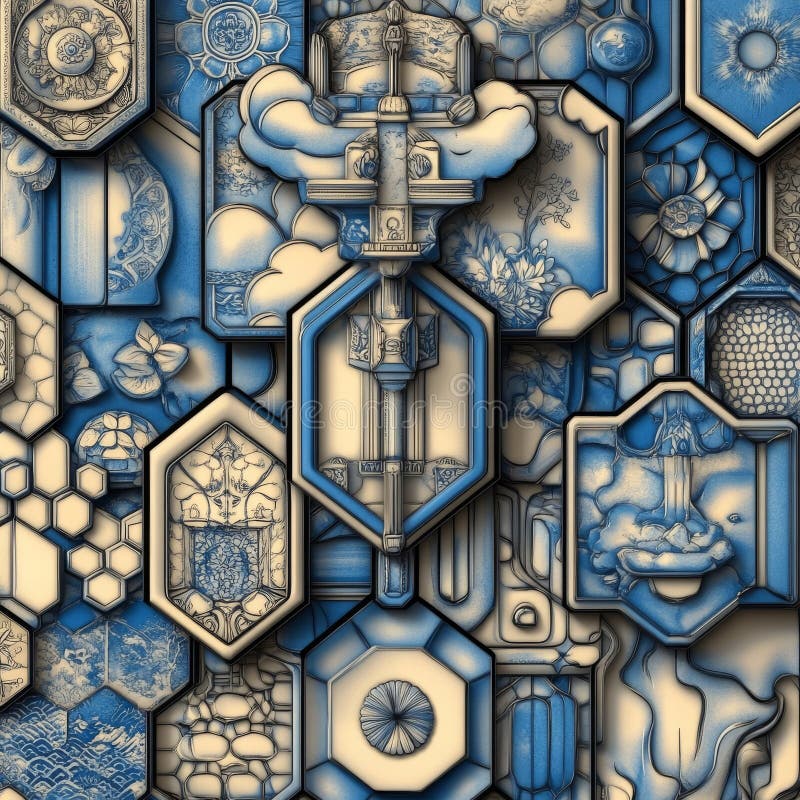 Japanese Traditional Style Fabric Patchwork Wallpaper Abstract Floral ...