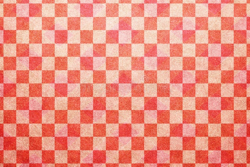 Japanese Traditional Red Checkered Pattern Abstract or Geometric Paper ...