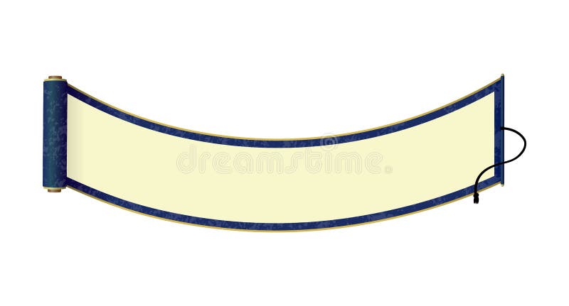 Japanese Traditional Scroll Paper Vector Illustration Stock Vector ...