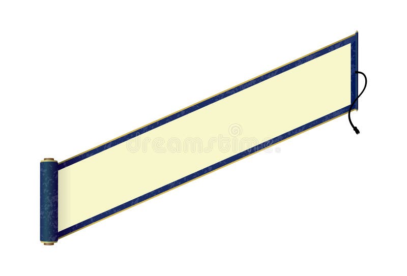 Japanese Traditional Scroll Paper Vector Illustration Stock Vector ...