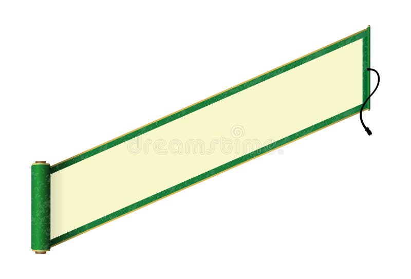 Japanese Traditional Scroll Paper Vector Illustration Stock Vector ...