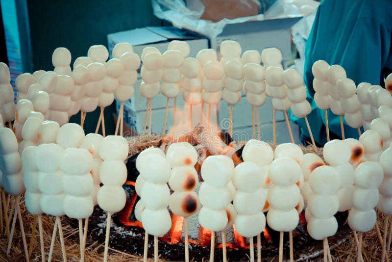 Japanese Traditional Sweet DANGO Stock Image - Image of junked, spit ...