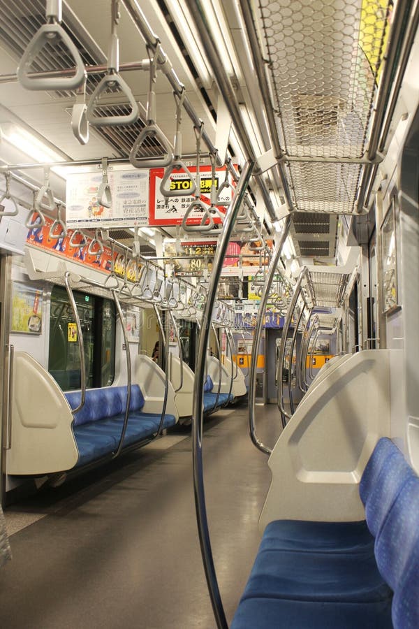 Japanese train interior editorial stock image. Image of inside - 274456104