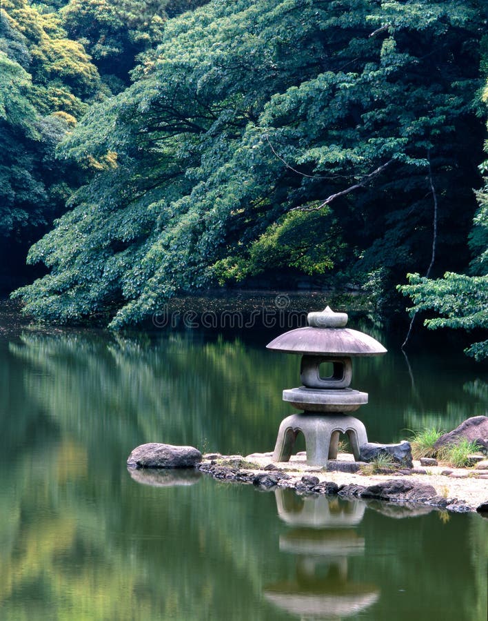 Japanese tranquil garden stock photo. Image of garden - 10906652