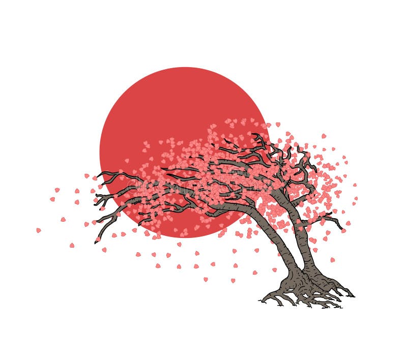Japanese tree stock vector. Illustration of design, traditional - 97127684