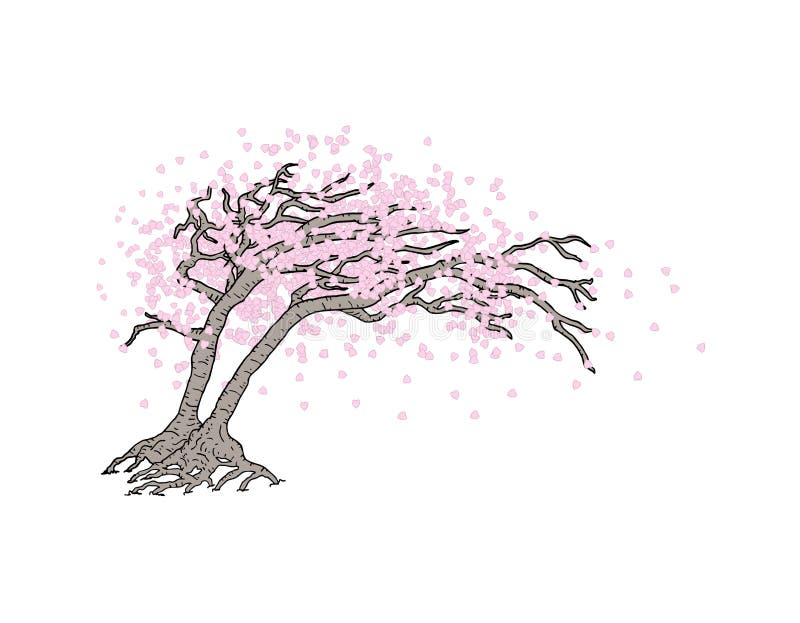 Japanese tree stock illustration. Illustration of decoration - 98602970
