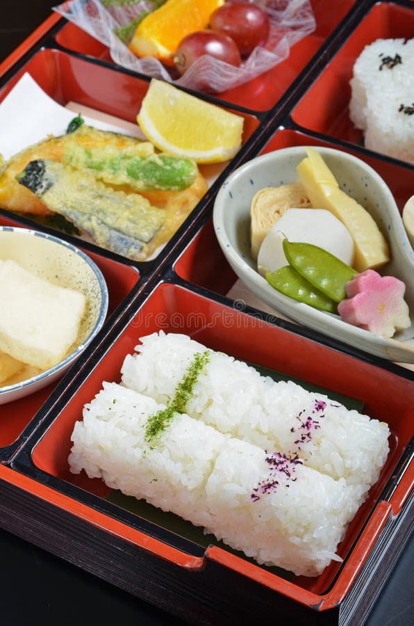 Japanese Vegetarian Lunch Box Stock Image - Image of diet, white: 33330231