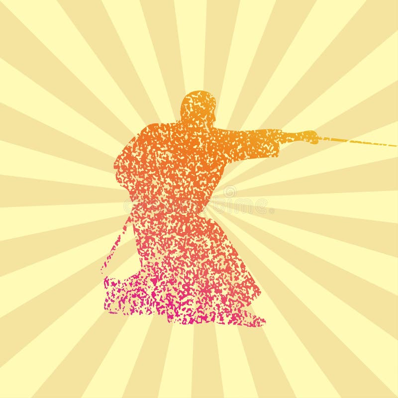 Japanese Warrior and Swordsman, Samurai Stock Vector - Illustration of ...