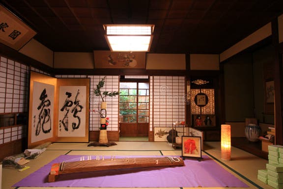 Japanese Washitsu stock photo. Image of tatami, building - 51552302