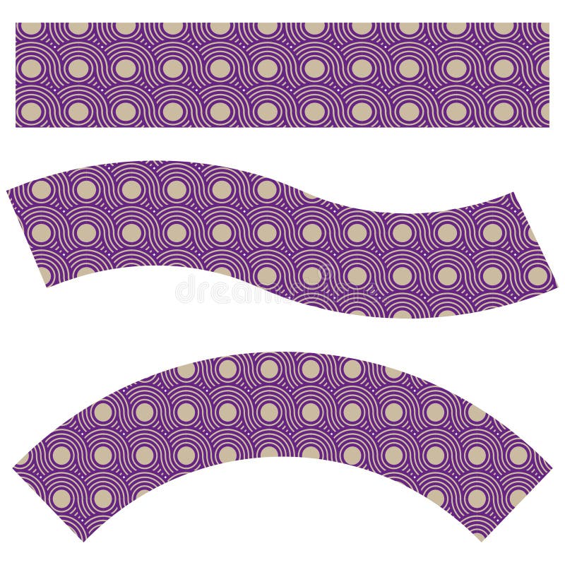 Japanese Wave Pattern. Elegant Purple Curves. Decorative Seamless ...