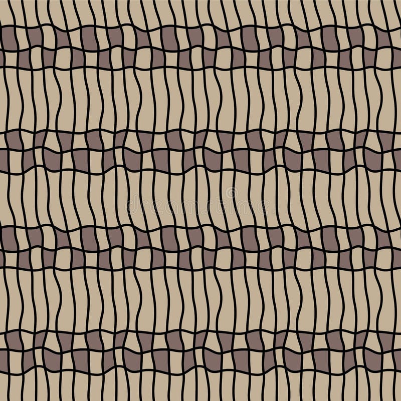 Japanese Wavy Line Checkered Vector Seamless Pattern Stock Illustration ...