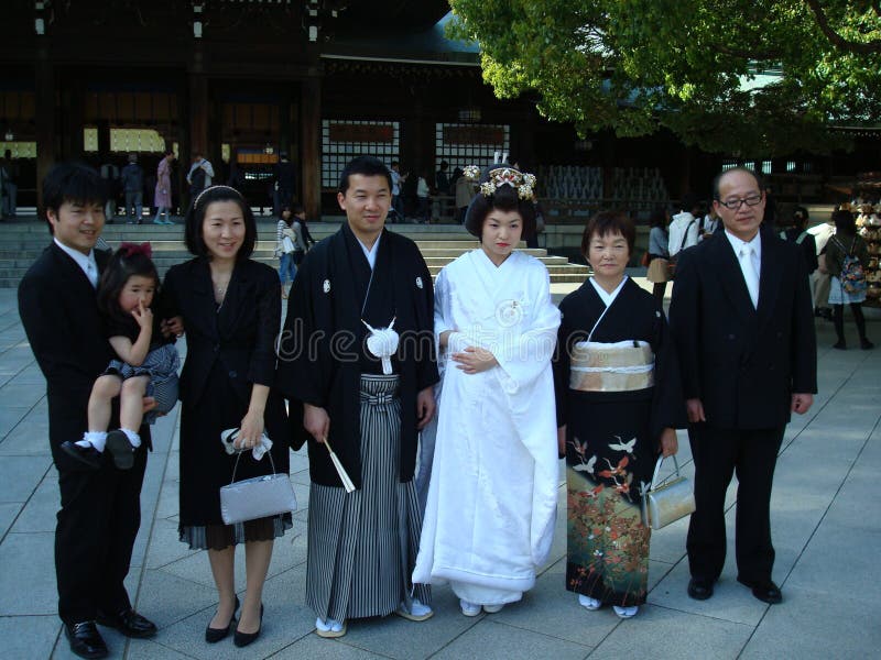 Formal Japanese Wedding Japanese Wedding Family Photo Hi Res Stock