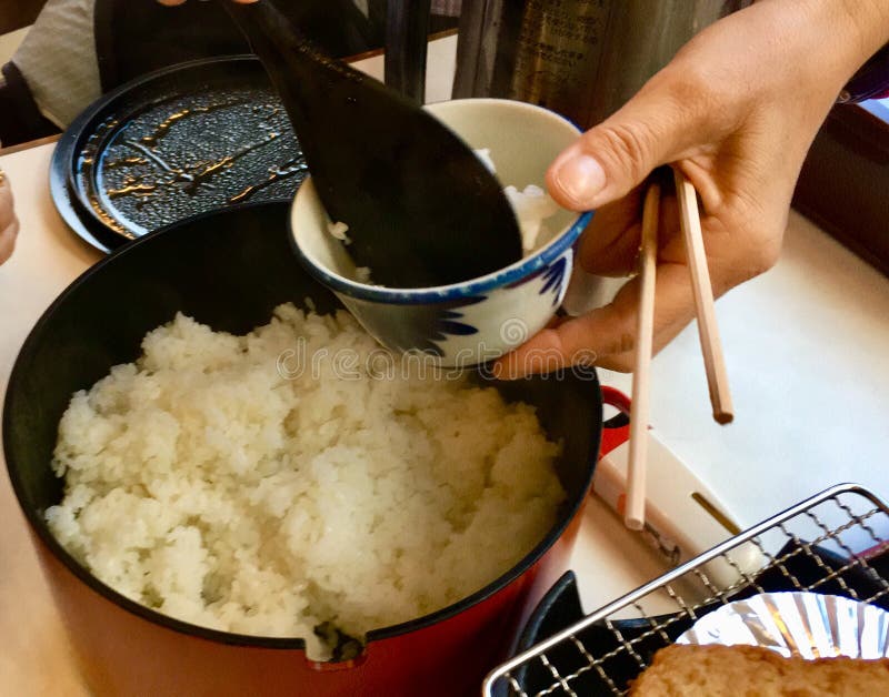 Japanese white rice stock image. Image of seeds, bowl - 139283899