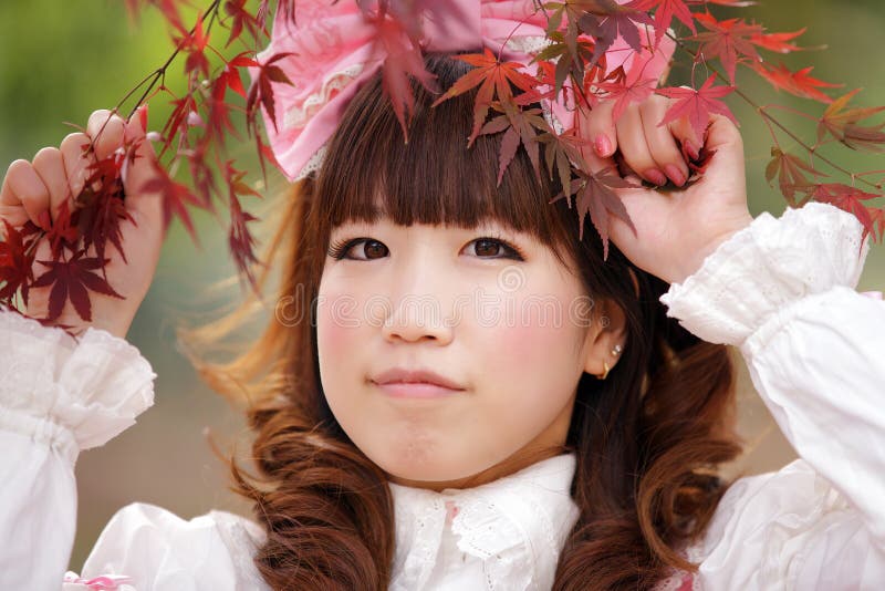 Sad japanese girl stock image. Image of bench, asia, loneliness - 23708811