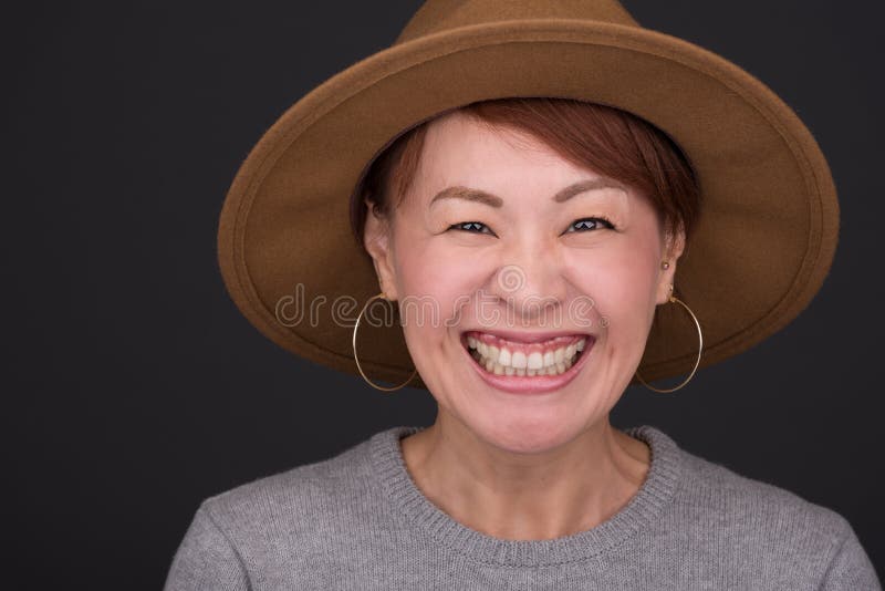 Japanese Woman Headshot stock photo. Image of portrait - 62682984