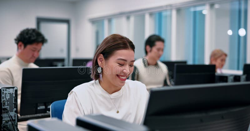 Japanese Woman, Students and Computer Science for Learning, Education ...