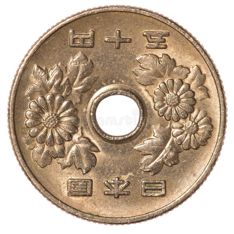 50 japanese yen coin stock photo. Image of monetary, metal - 91903206