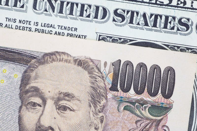 Japanese yen and dollar stock image. Image of success - 48562245