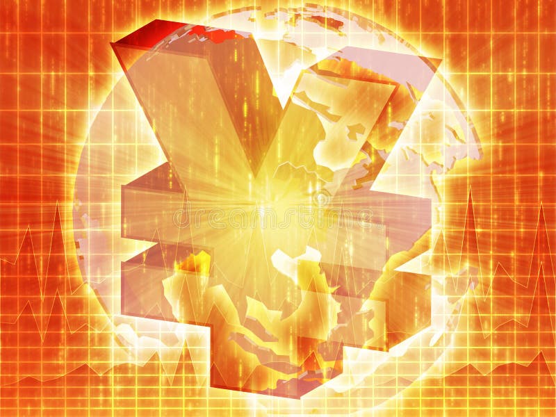 Japanese yen map stock illustration. Illustration of orange - 6633828