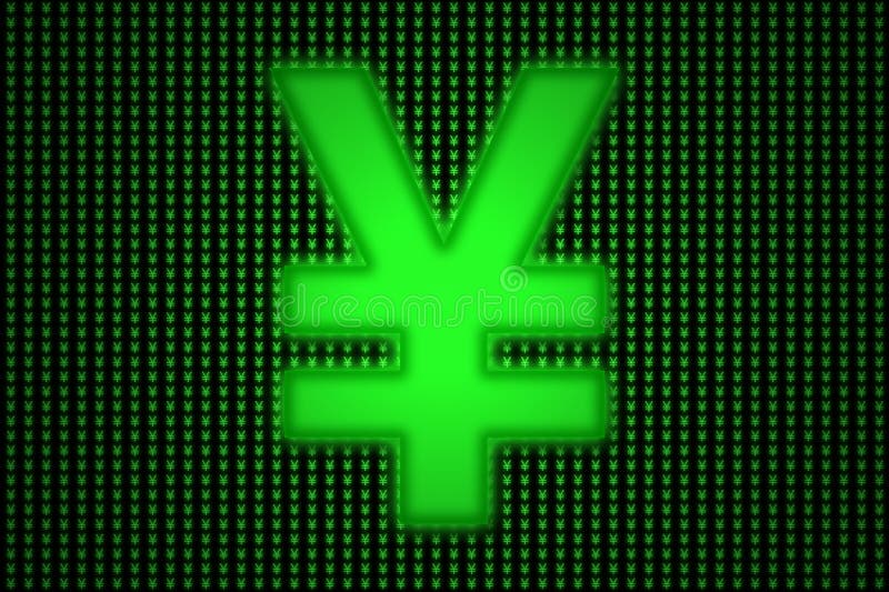 Japanese Yen Symbol Binary Code Background Stock Illustration ...
