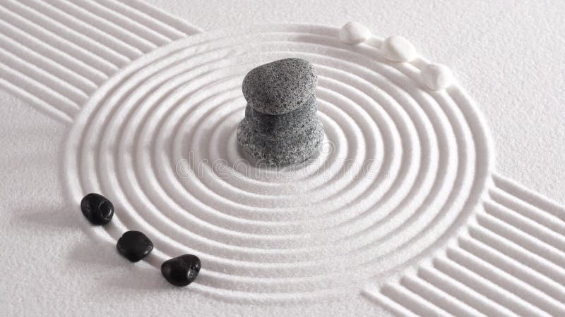 Japanese ZEN Garden with Stone in Textured Sand Stock Footage - Video ...