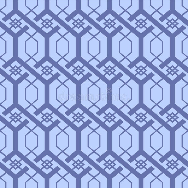 Japanese Zigzag Hexagon Chain Vector Seamless Pattern Stock Vector ...