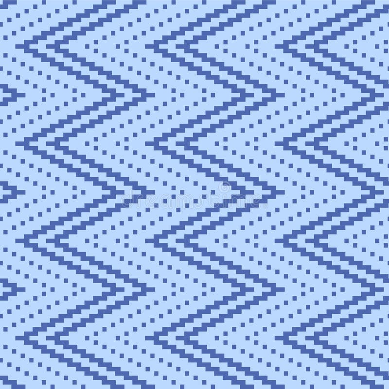 Japanese Zigzag Pixel Line Vector Seamless Pattern Stock Vector ...