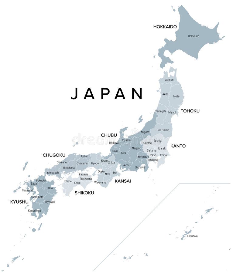 Japan Political Map With Cities Map Of Japan Cities: Major Cities And
