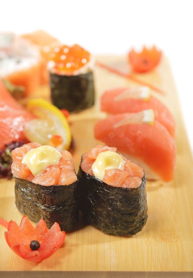 Japanse Keuken - De Reeks Van Sushi Stock Foto - Image of oost ...