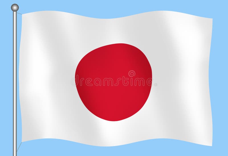 Japanse vlag stock illustratie. Illustratie bestaande uit japan - 1090960
