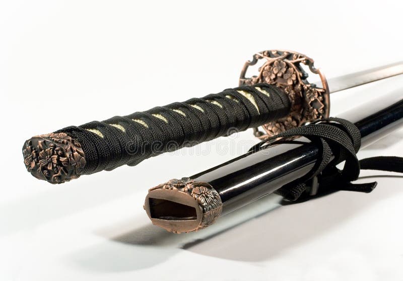 Japanse zwaard en schede stock foto. Image of achtergrond - 5567820