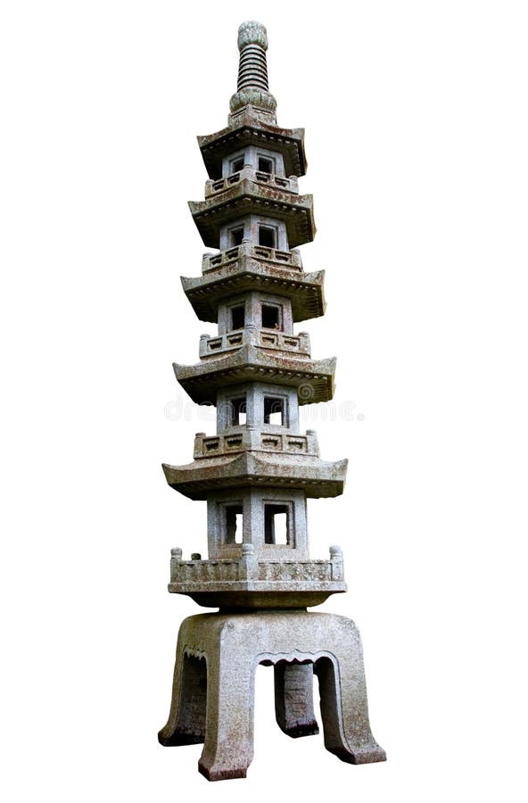 Japansk Pagoda På Vit Bakgrund Arkivfoto - Bild av staty, snida: 33495116