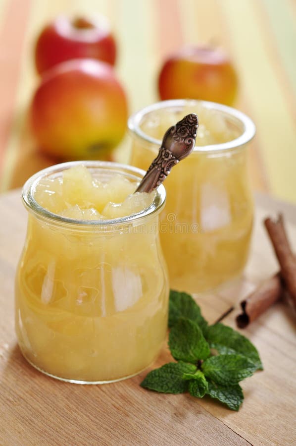 Jar of apple jam stock photo. Image of closeup, apple - 27081728