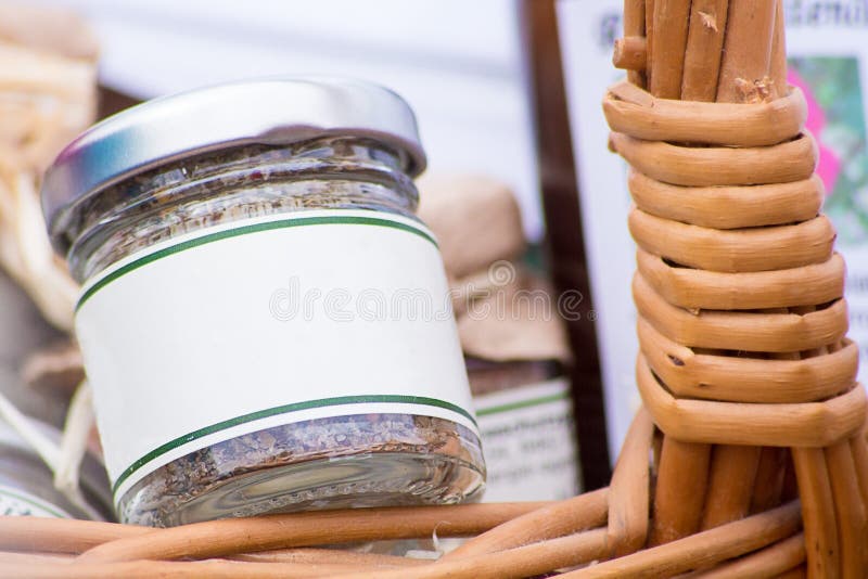 Jar in a basket stock image. Image of aluminum, metal - 77739163
