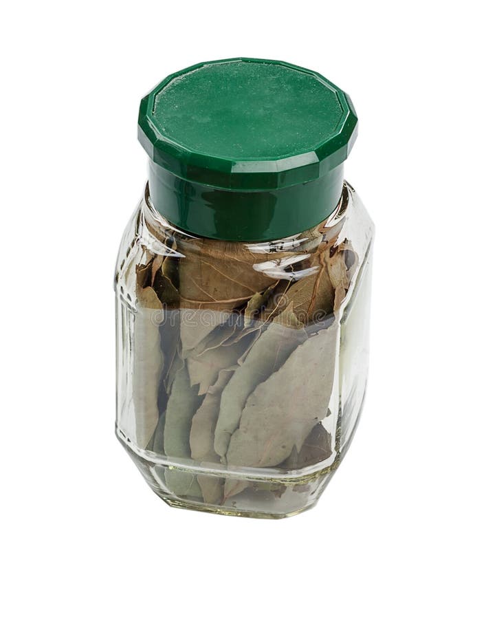Jar of bay-leaf stock photo. Image of culture, isolated - 117158290