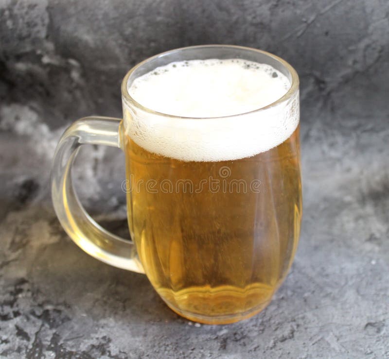 A jar of beer stock photo. Image of marble, clear, drink - 138989554