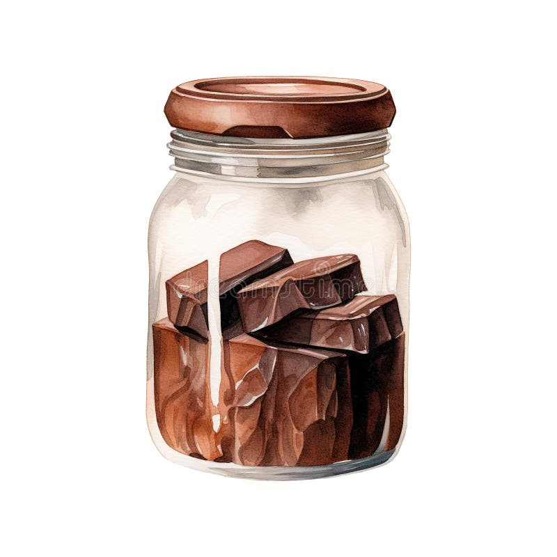Jar of Chocolate with Lid stock photo. Illustration of cocoa - 303913738