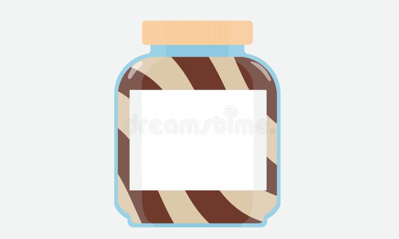Jar of Chocolate Paste with Label. Stock Illustration - Illustration of ...