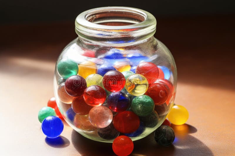 Jar of marbles stock image. Image of victory, colorful - 27096979