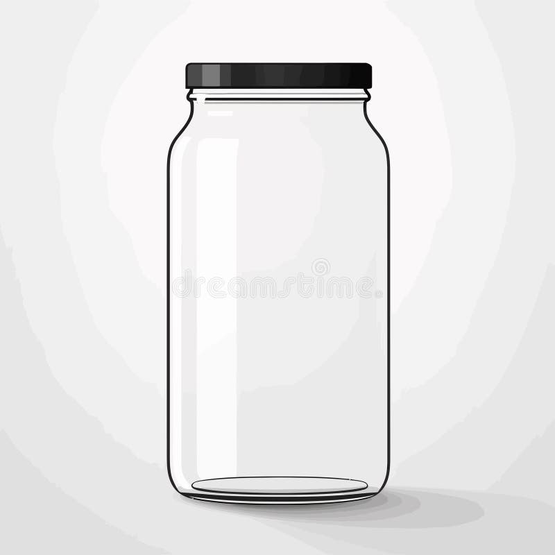 Jar with Empty Label Sticker Vector Flat Illustration Stock Vector ...