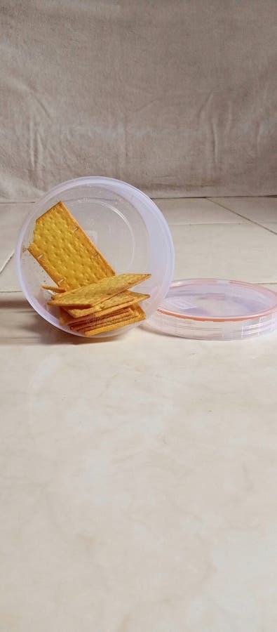 Jar Filled with only a Few Cheese Biscuits Left Stock Photo - Image of ...