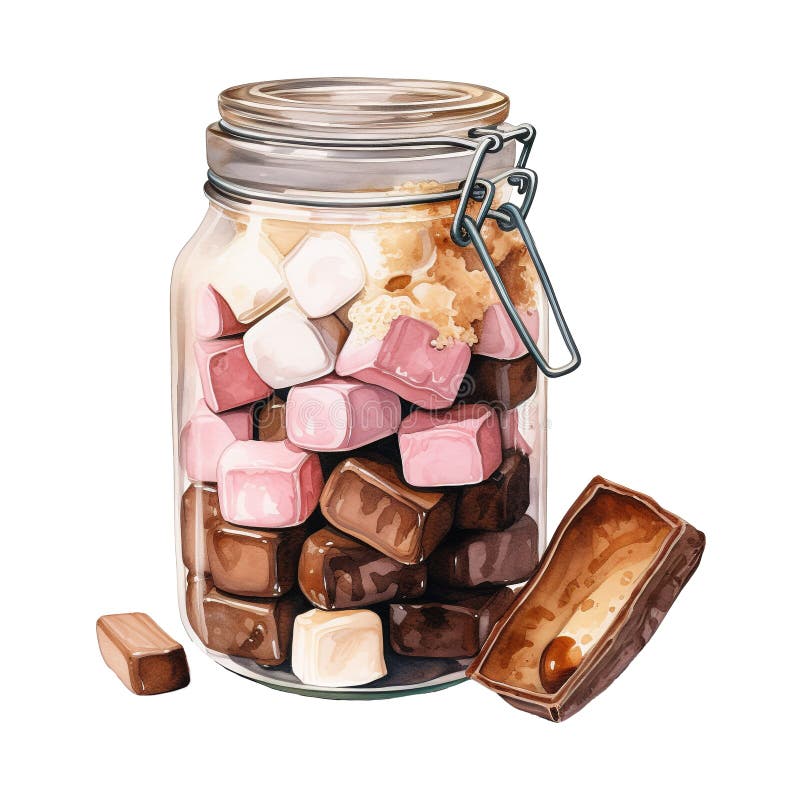 Jar Filled with Sweets. AI Generated Image Stock Image - Illustration ...