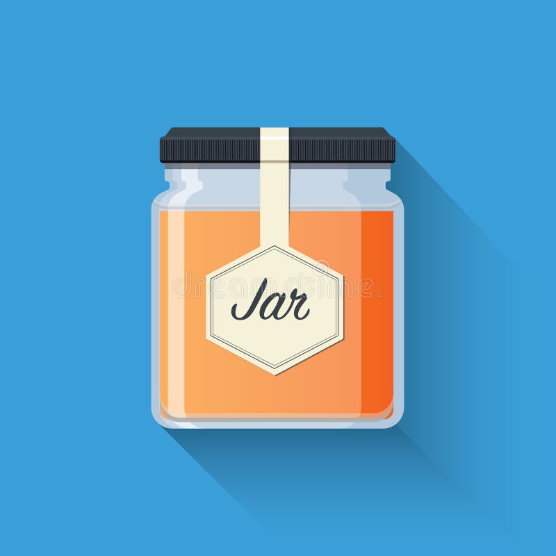 Jar. Flat Design. Vector Illustration. Cooking Utensil. Kitchen Stuff ...