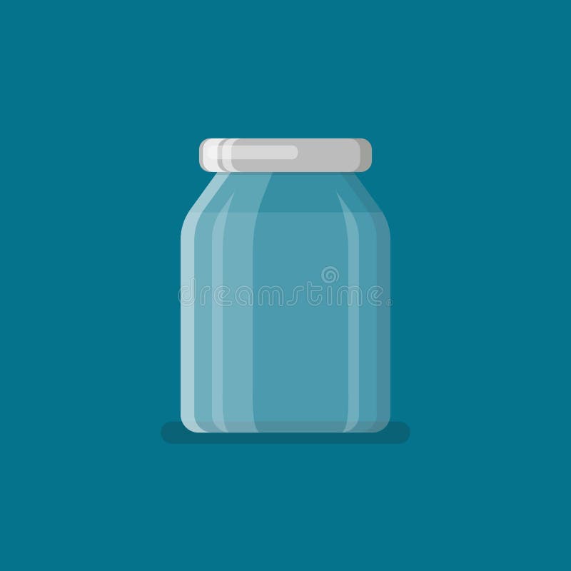 Jar in flat style stock vector. Illustration of fund - 188157468