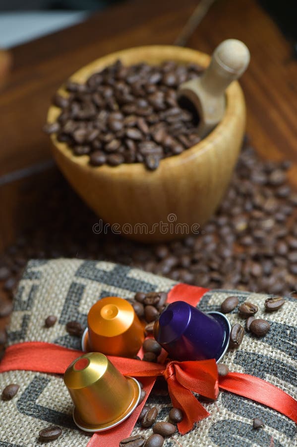 Jar full of coffee beans stock image. Image of freshness - 68492553