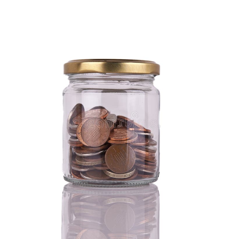 Jar of Coins stock photo. Image of money, banking, coins - 58041618