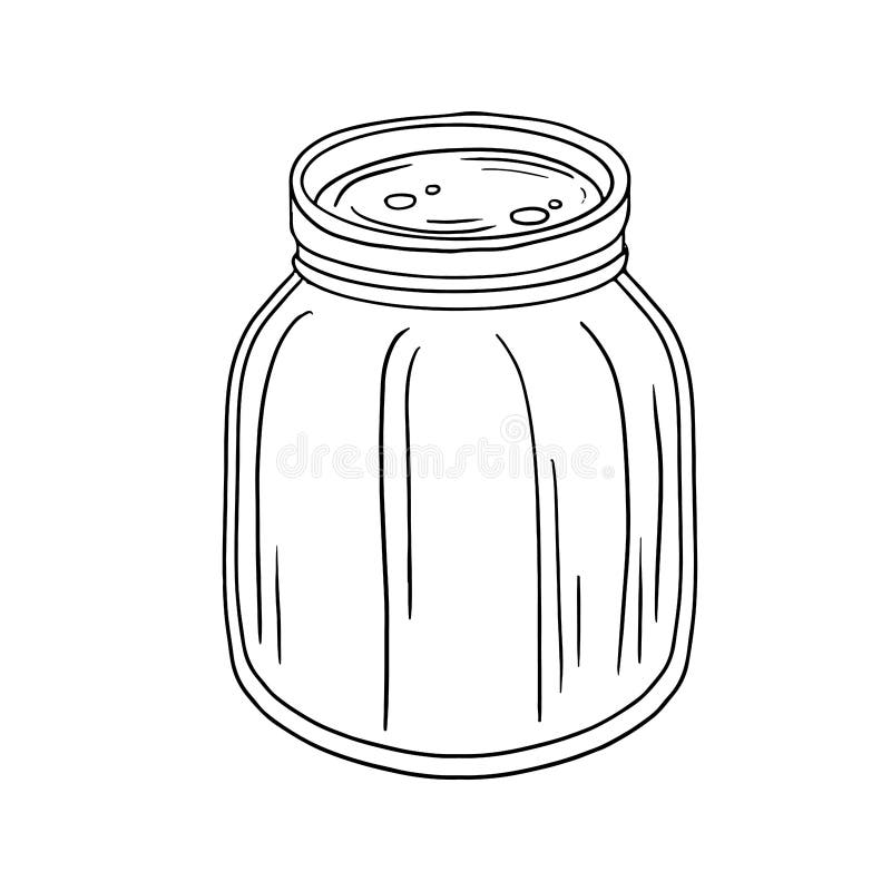 Jar Preserve Line Drawing Stock Illustrations – 383 Jar Preserve Line ...