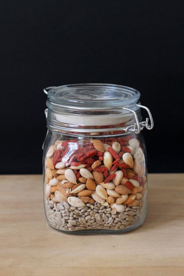 Jar of healthy seeds stock photo. Image of white, seeds - 39591656